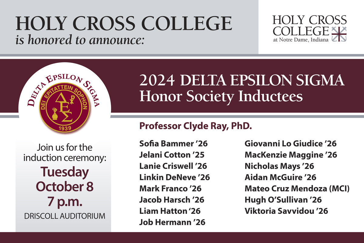 16 inducted into Delta Epsilon Sigma National Scholastic Honor Society ...